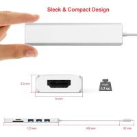 China Integrated USB C Hub 10gbps HDMI USB A Card Reader  Data Transfer Speed for sale