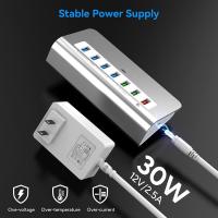 China Usb C Adapter 3.2 Hub Gen 2 USB C To USB Multiport Adapter 30W Power For Laptop for sale