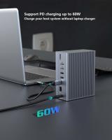 China DisplayLink Docking Station Triple Monitor Thunderbolt PD 120w  Triple8K  Display for sale