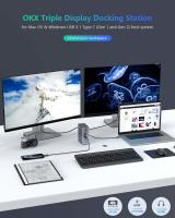 China DisplayLink Docking Station Triple Monitor Thunderbolt PD 120w  Triple8K  Display for sale