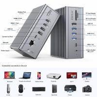 China DisplayLink Docking Station Triple Monitor Thunderbolt PD 120w  Triple8K  Display for sale