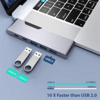 China 8 In 1 Dock Station Dual Usb C Power Adapter Hub Card Reader Pro Pad Converter USB Hub For Mac for sale