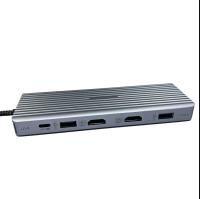China 13 In 1 USB C Hub Docking Station Dual Display Triple Display With Audio for sale