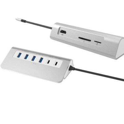 China 10 In 1 USB C Hub HDMI USB 3.0 SD/TF Card Reader For Laptop MacBook And Desktop Computer for sale