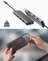 China Usb C Rj45 Adapter 12 In 1 Usb C Hub Type-C To PD HDMI USB3.0 USB2.0 USB-C SD TF for sale
