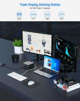 China Thunderbolt 4k Monitor Thunderbolt USB-C Dual HD 4K Docking Station 16-In-1 Hub Adapter MST Macbook & Desktop for sale