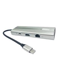 China 5 Port 5 In 1 USB C Hub Docking Station USB-C TO HDMI USB A 3.0 PD 100W for sale