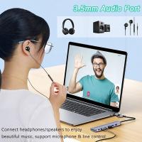 China 8-In-1 USB 3.0 Hub 3*USB 2.0 3.5mm Audio SD/TF Card Reader Output for Data Transfer and Charging for sale