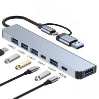 China Aluminum Alloy 7 In 1 USB Splitter for Laptop Desktop PC Acceptable OEM/ODM for sale