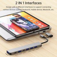 China Aluminum Alloy 7 In 1 USB Splitter for Laptop Desktop PC Acceptable OEM/ODM for sale