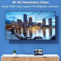 China Type C Male to Dual HDMI Female Thunderbolt 3 USB-C Multi-Monitor Adapter Cable 4K 30Hz for sale