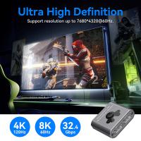 China 8K60Hz Display Port Switcher for Easy Operation and High-Performance DP 1.4 Switching for sale