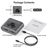 China 8K60Hz Display Port Switcher for Easy Operation and High-Performance DP 1.4 Switching for sale