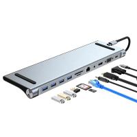 China 11-in-1 USB Type C Multifunctional Hub Adapter For Laptop And Mobile Phone for sale