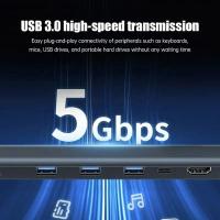 China USB 3.1 Interface Type 10 In 1 Type C Hub For High Speed Data Transfer And Charging for sale