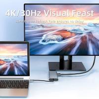 China USB C Type C 10 In 1 Docking Station with 4K HDTV VGA Lan RJ45 USB3.0 Card Reader PD for sale