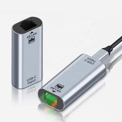 China USB C Female to Ethernet Port Adapter 10/100/1000 Mbps Speed for Fast Network Connection for sale