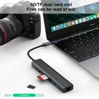 China Gray 7 In 1 USB C Type C Hub with 1000M RJ45 Gigabit Ethernet 4K HDMI PD 100W Adapter for sale