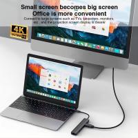 China Gray 7 In 1 USB C Type C Hub with 1000M RJ45 Gigabit Ethernet 4K HDMI PD 100W Adapter for sale