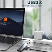 China Type C Type-C Hub Multi Function Adapter for Charging Data Transfer and Video Output for sale