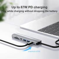 China Gray 7 In 1 USB C To HDMI Adapter Hub Dock with 4K HD HDMI PD SD TF SD/TF Card Reader for sale