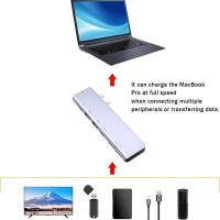 China USB C Type C 4K 30Hz HDMI USB 3.0 TF SD Adapter Hub Docking Station for Macbook Pro for sale