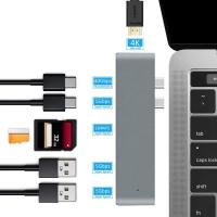 China 7-In-2 Hub Docking Station with Dual Type C Male Input and USB 3.1 Interface Type for sale