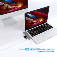 China 7-In-2 Hub Docking Station with Dual Type C Male Input and USB 3.1 Interface Type for sale