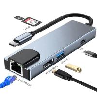 China Gray USB C PD Docking Station for Laptop Function Charging Data Transfer Video Output for sale