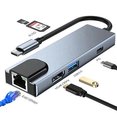China Gray USB C PD Docking Station for Laptop Function Charging Data Transfer Video Output for sale