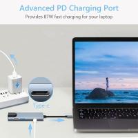 China Gray USB C PD Docking Station for Laptop Function Charging Data Transfer Video Output for sale