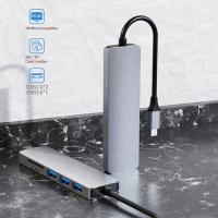 China 6-In-1 Multiport Laptop Docking Station with 4K HD HDMI HDTV USB 3.0 SD TF Card Reader for sale