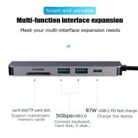 China USB 3.1 Docking Station Hub with 4K HDMI USB3.0 TF SD Card Reader and 87W PD Charging for sale