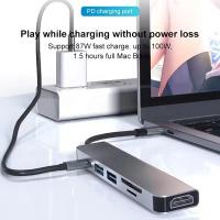 China USB 3.1 Docking Station Hub with 4K HDMI USB3.0 TF SD Card Reader and 87W PD Charging for sale