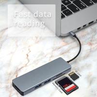 China 11 In 1 USB-C Hub Type-C To HDMI USB3.0 USB2.0 SD TF Adapter Hub with Card Reader for sale