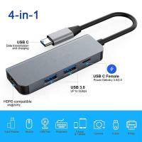 China 4K HDMI Compatible Type-C To USB C Hub Adapter with 2 USB3.0 and PD Charging Port for sale