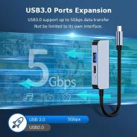 China USB 3.1/USB Type-C Hub Adapter Docking Station with 4K HDMI USB3.0 USB 3.0 Type C PD for sale