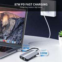 China 6 In 1 USB A Hub 4K HDMI USB3.0 RJ45 1000Mbps PD Charging Adapter for sale