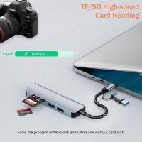 China USB A/C Input USB 3.0 Type C Multiport Adapter Docking Station with SD/TF Card Reader for sale