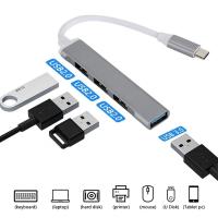 China Aluminum 4 Port USB C Type-C to USB 3.0 2.0 Data Hub for High Speed Data Transfer for sale