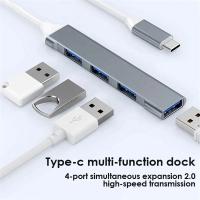 China Aluminum 4 Port USB C Type-C to USB 3.0 2.0 Data Hub for High Speed Data Transfer for sale