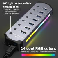 China Customized Logo Accepted Speed USB 3.0 Hub with 7 Ports and Aluminum Alloy Design for sale
