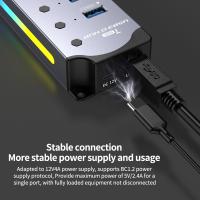 China Customized Logo Accepted Speed USB 3.0 Hub with 7 Ports and Aluminum Alloy Design for sale