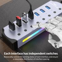 China Customized Logo Accepted Speed USB 3.0 Hub with 7 Ports and Aluminum Alloy Design for sale