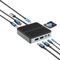 China 9 In 1 Fast Speed Data Transfer USB 3.0 Port Hub Type C Port To Hdmi Adapter for sale