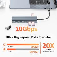 China Enhanced Connectivity 12 In 1 USB C Type-C Hub Multiport Dock Station With Dual HDMI for sale