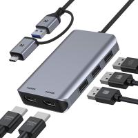 China USB 3.1 Interface Type 10 In 1 Type C Hub For High Speed Data Transfer And Charging for sale