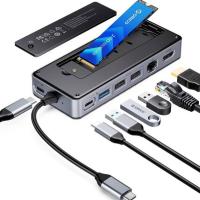 China Displaylink Usb 3.0 Docking Station Enclousure Of NVMe NGFF SSDs Windows Mac Chrome OS for sale