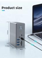 China USB A Port Multi-functional Docking Station Performance with Cooling And Ventilation and Heat Dissipation for sale