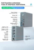 China USB A Port Multi-functional Docking Station Performance with Cooling And Ventilation and Heat Dissipation for sale